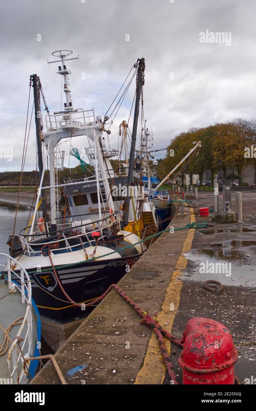 Fishing boats at the town quay,Kirkcudbright ,Kirkcudbrightshire ...
