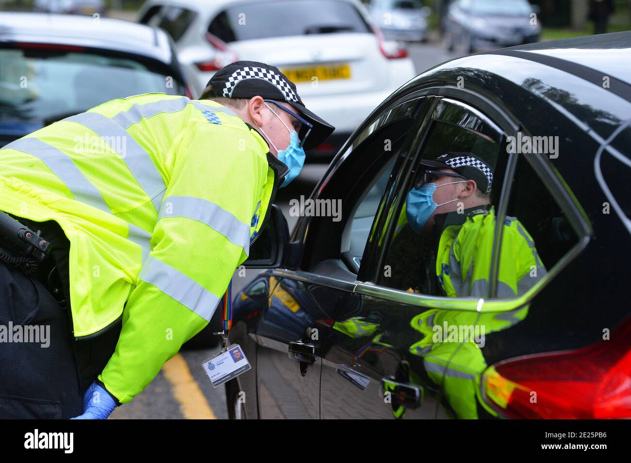 Police carry out road stop checks in Leicester during the Coronavirus ...