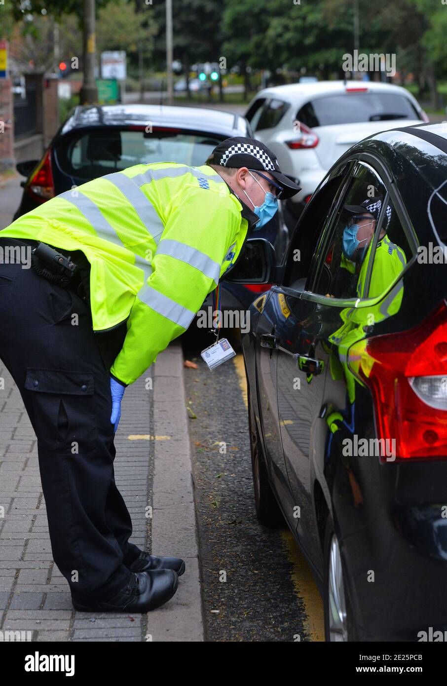 Police carry out road stop checks in Leicester during the Coronavirus ...