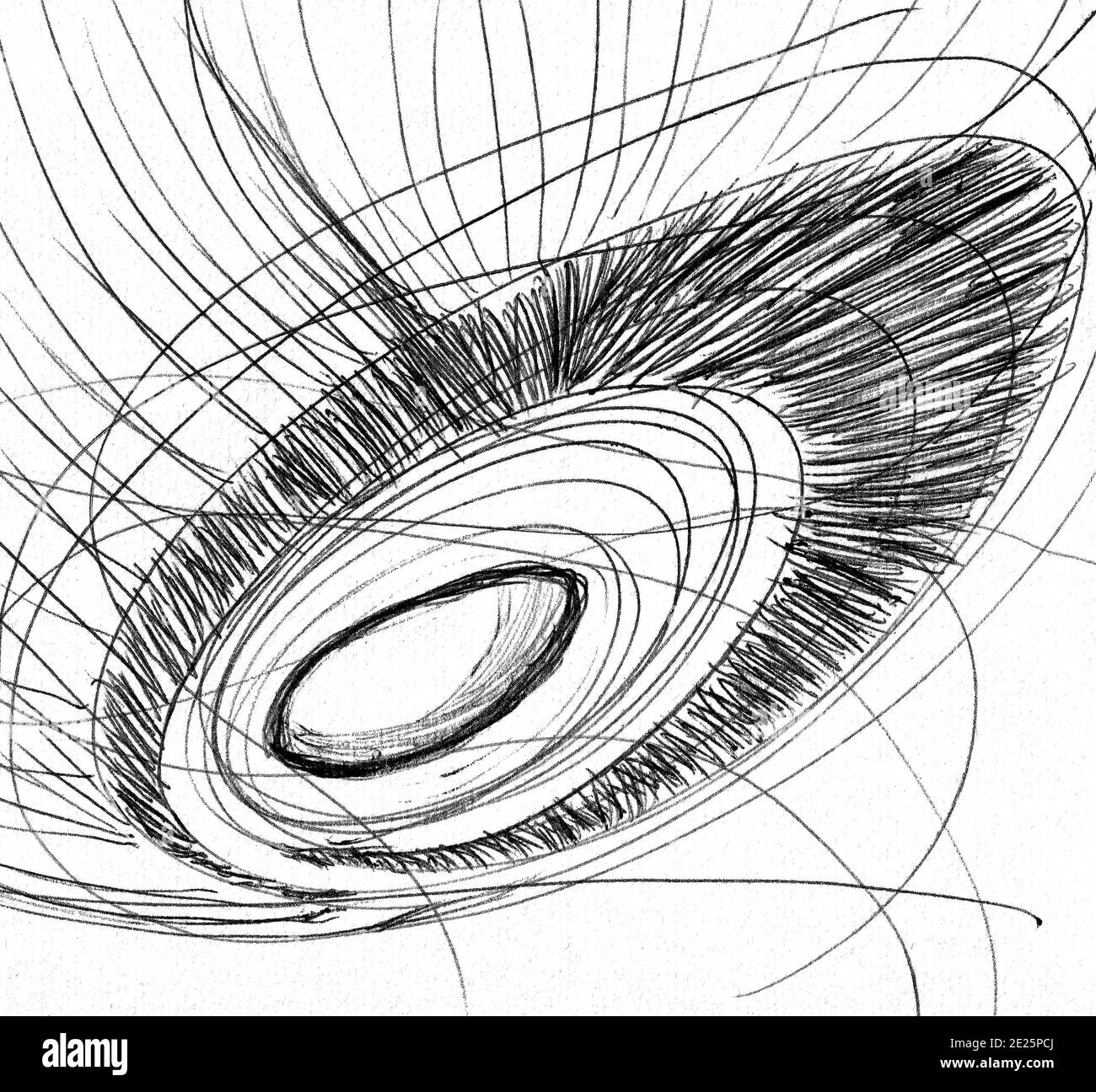 Eyeball drawing Black and White Stock Photos & Images - Alamy