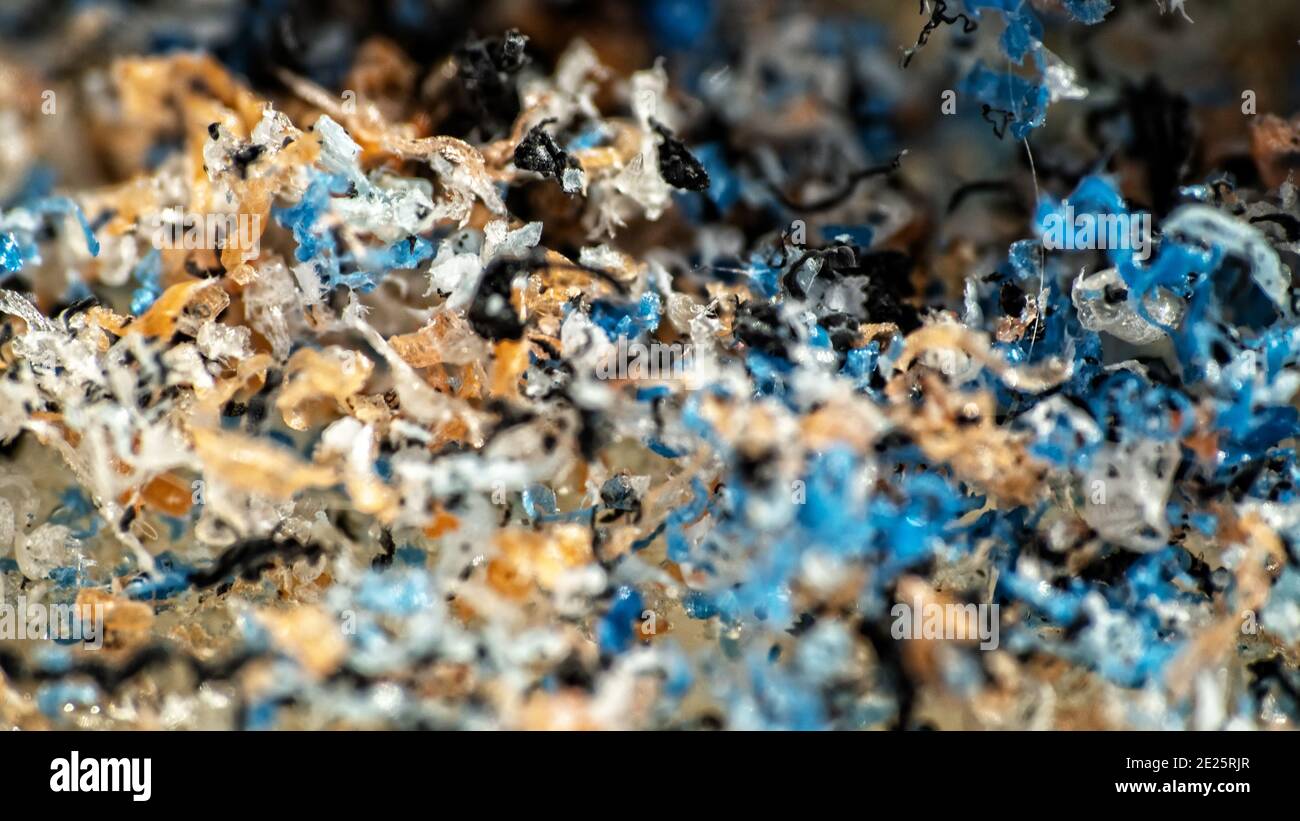 Plastic gets into sea, gradually destroyed by waves and sun. Plastic ...