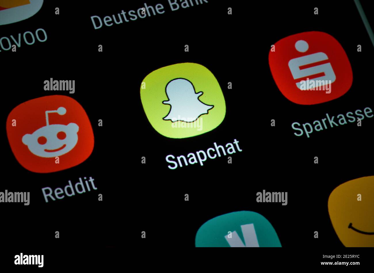 Smartphone, Display, App, Snapchat Stock Photo - Alamy