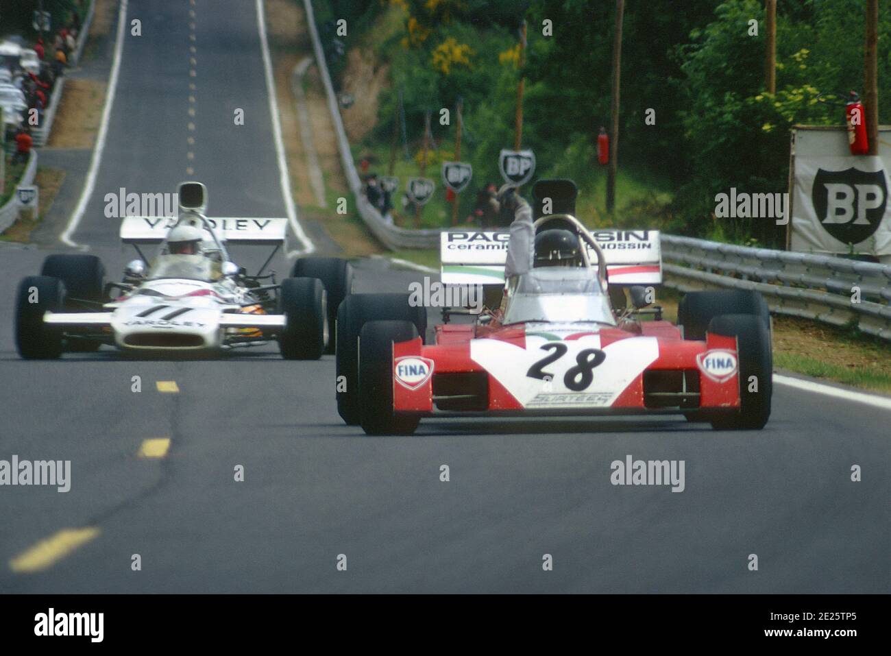 Andrea de ADAMICH and Brian REDMAN driving respectively Surtees-Ford ...
