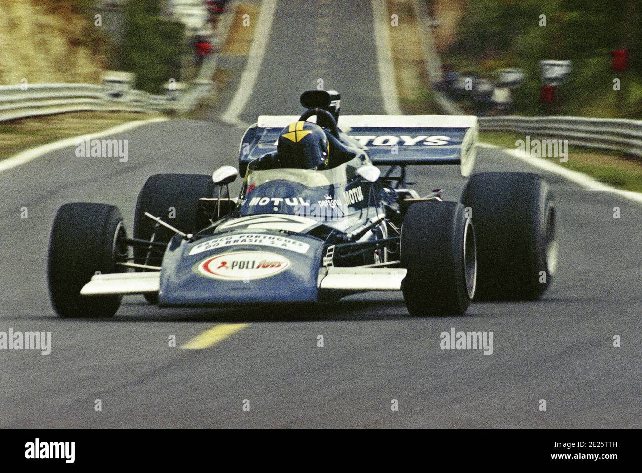 Carlos PACE driving March-Ford F1 car in full speed during 1972 Grand ...