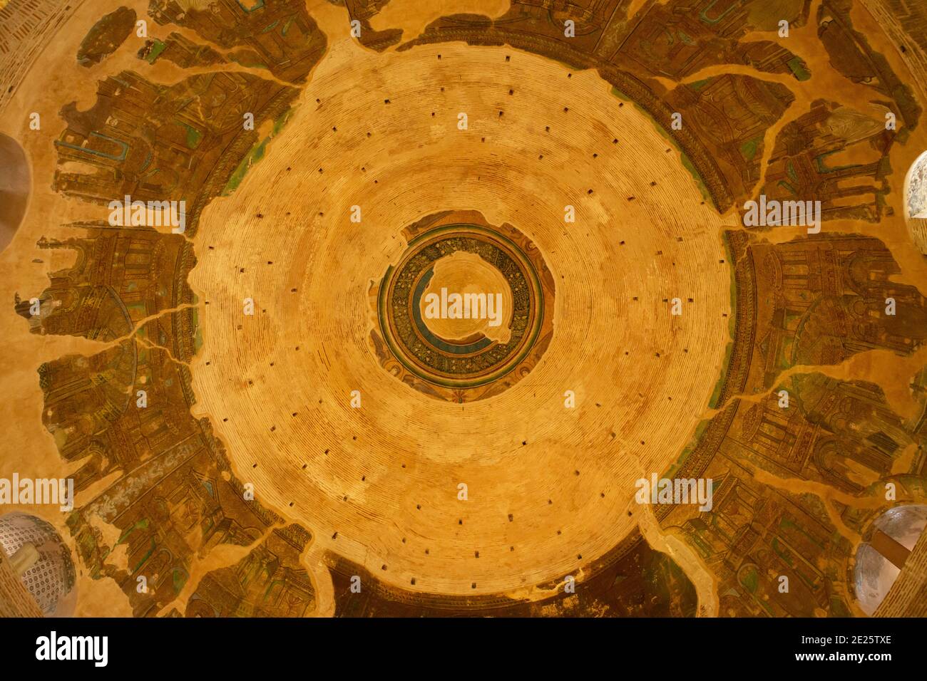 Thessaloniki / Greece, May 09 2019: Frescoes on the ceiling of the ...
