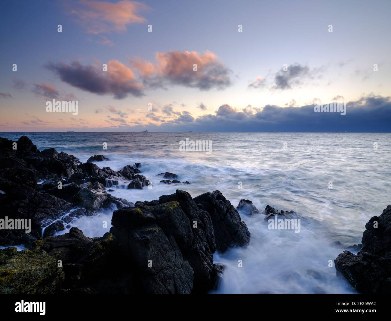 Edge of the Land Coverack Lizard Cornwall sunrise Stock Photo - Alamy