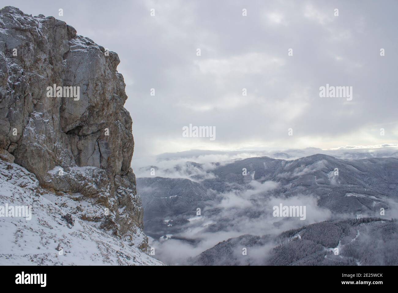 Winter landscape - Rax Mountain in the Austrian Alps, Lower Austria ...
