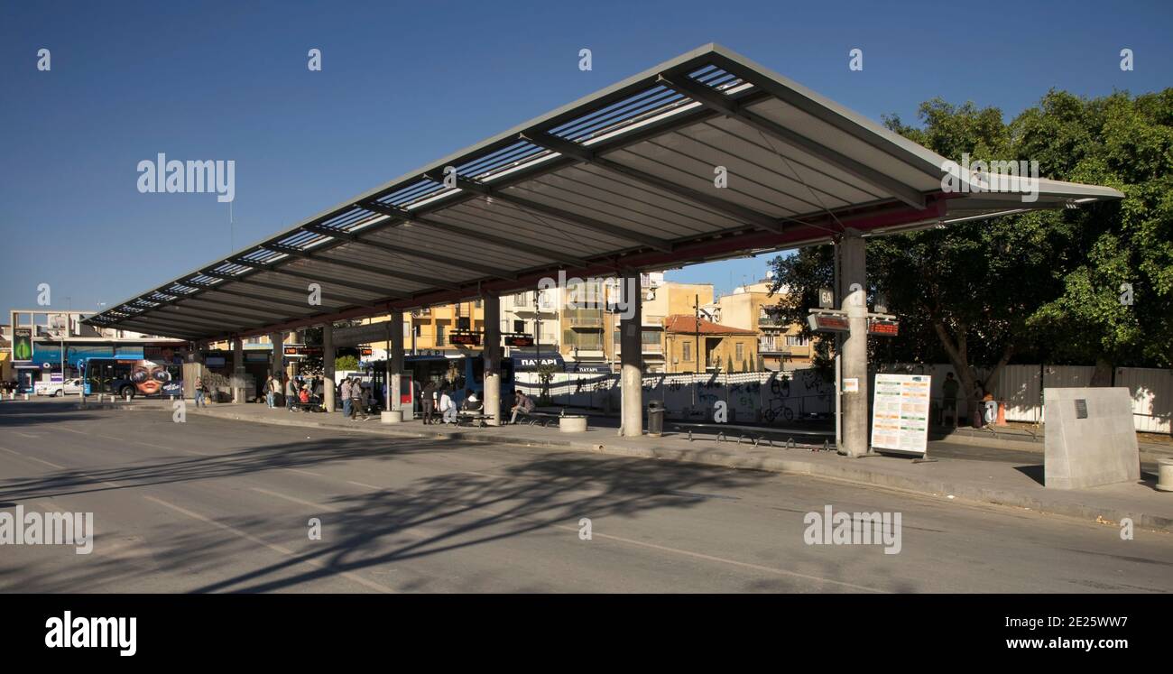 Central bus station in Nicosia. Cyprus Stock Photo - Alamy