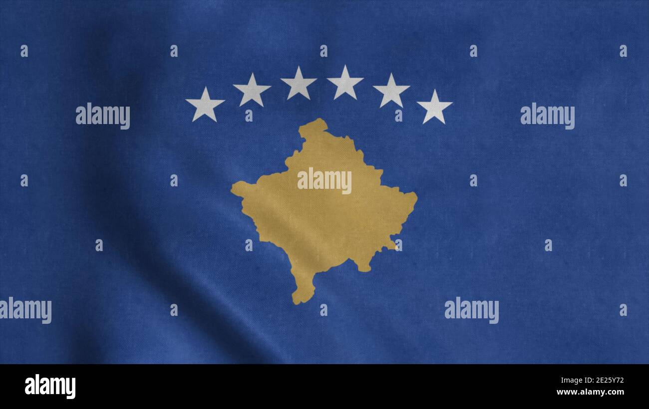 Kosovo flag waving 4k hi-res stock photography and images - Alamy