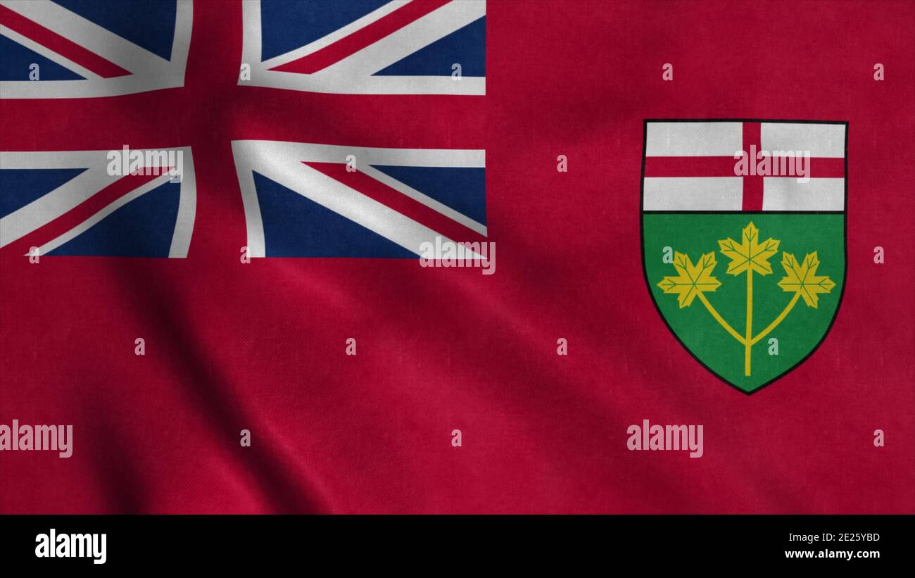 Canadian province ontario flag waving hi-res stock photography and ...