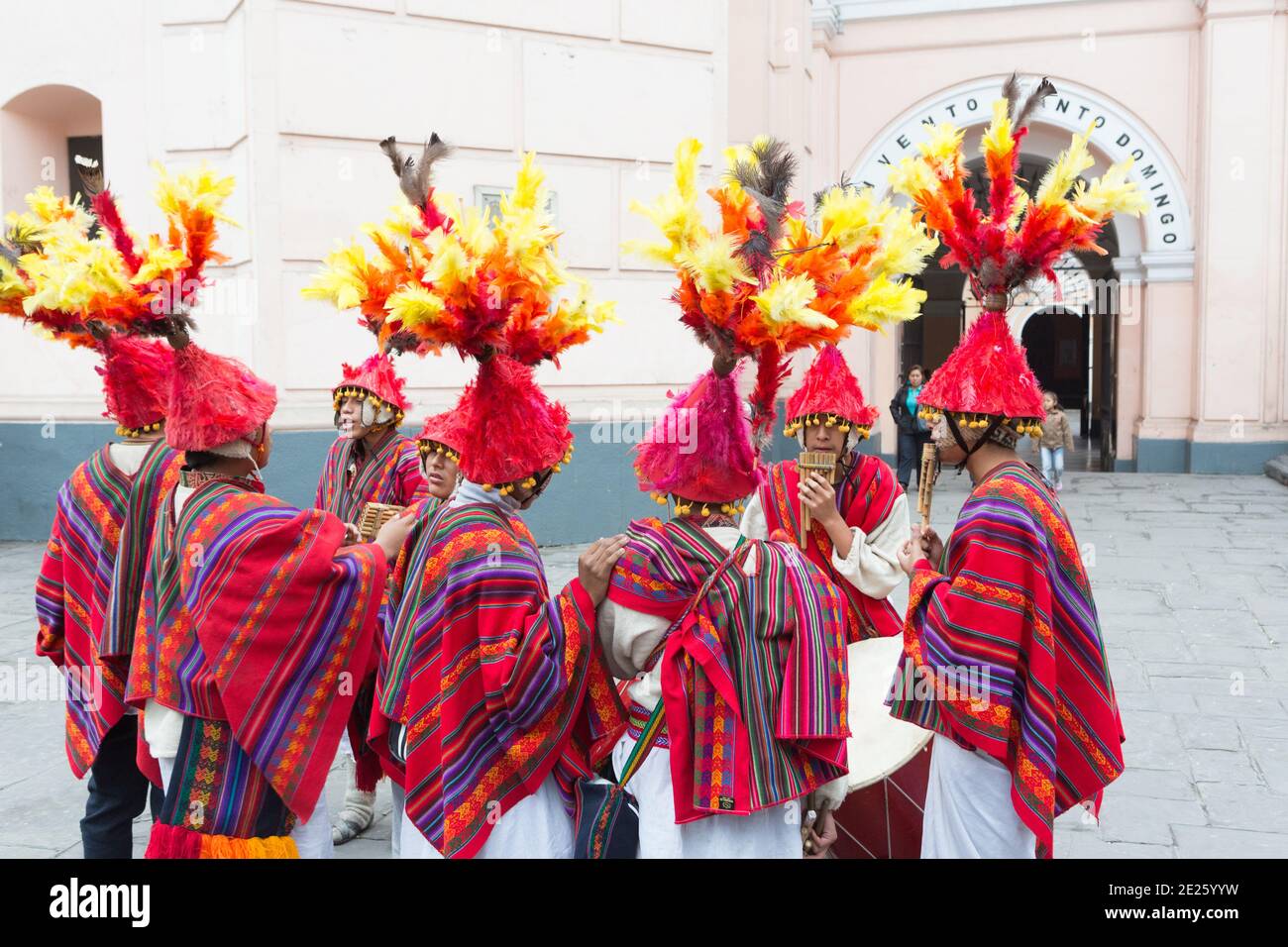 Lima, Peru Dancers and musicians prepare to take part in a National ...
