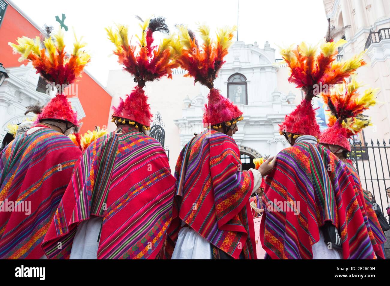 Lima, Peru Dancers and musicians prepare to take part in a National ...