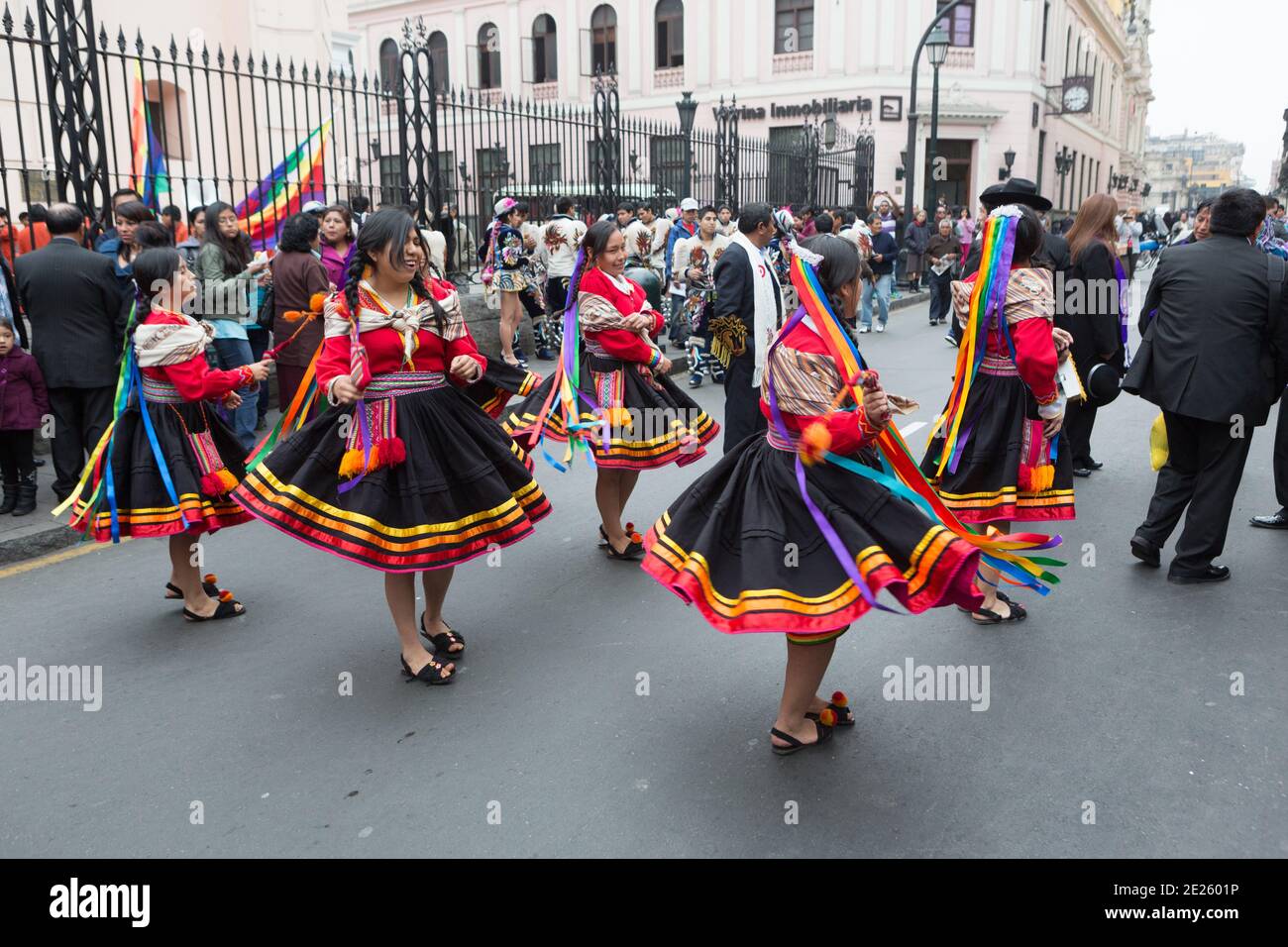 Lima, Peru Dancers and musicians take part in a National Identity ...