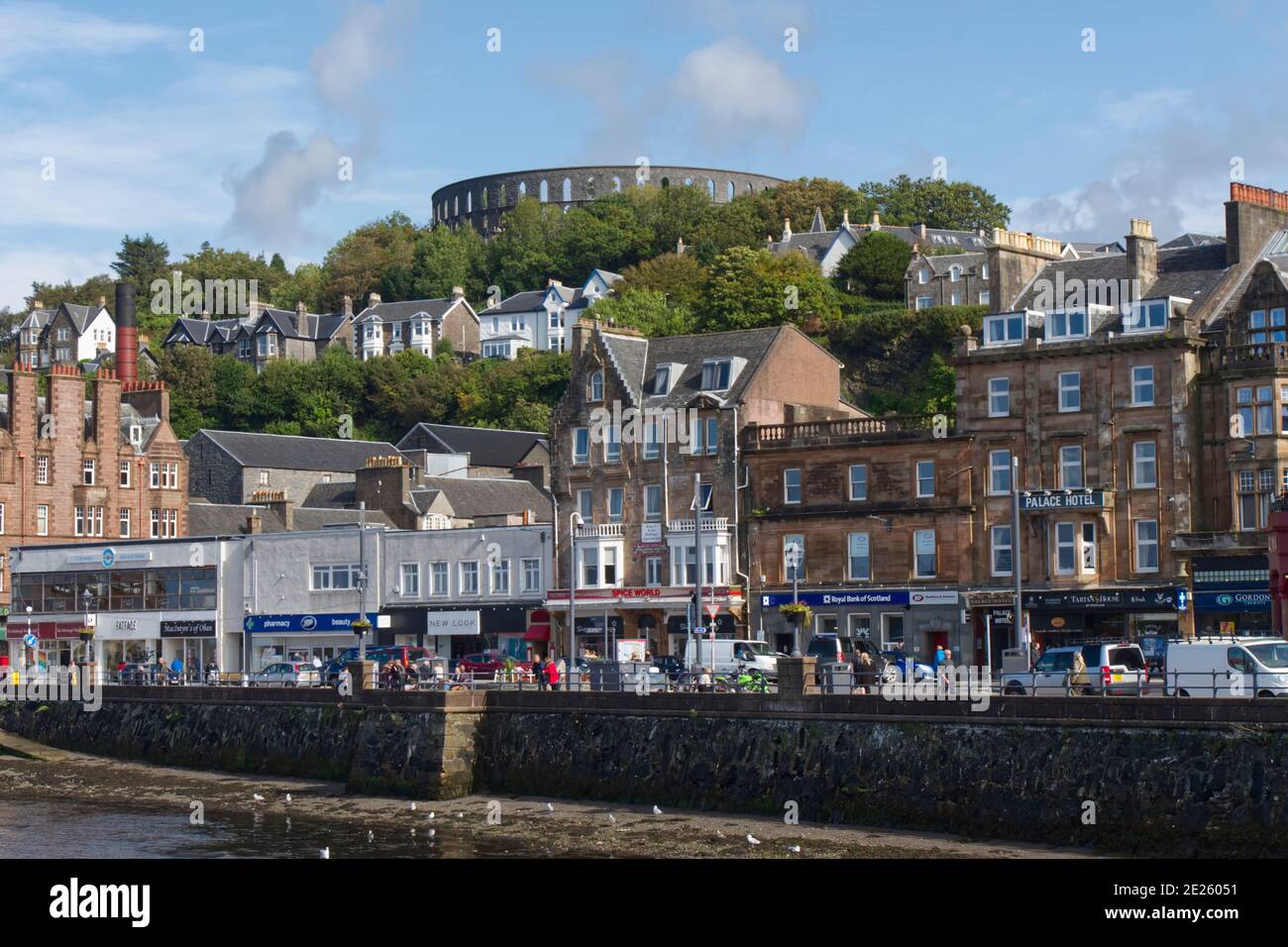 McCaig's Tower sits above the town of Oban,Argyll,Scotland Stock Photo ...