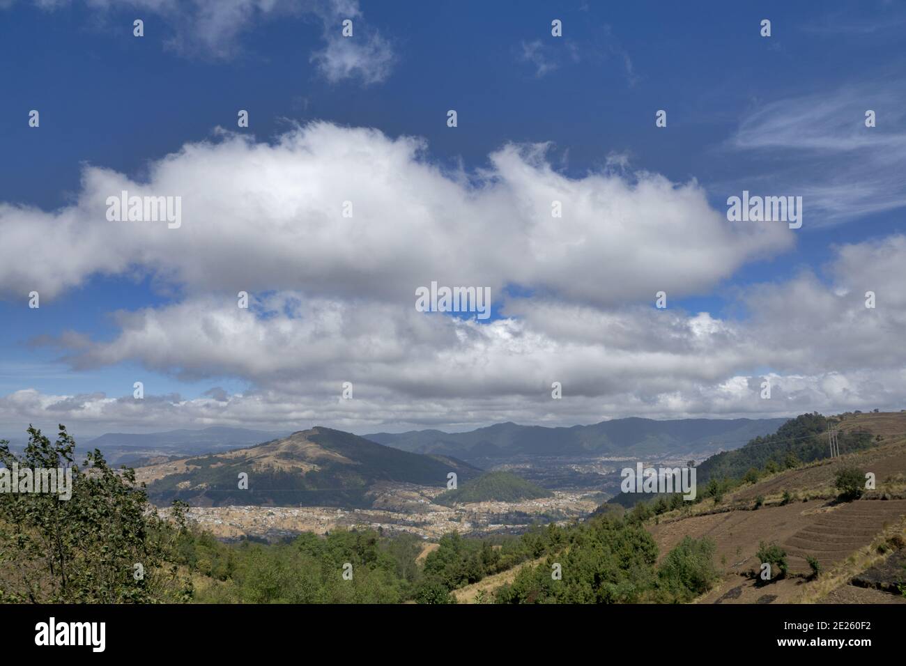 Guatemala, Central America: Panorama in the highlands of Guatemala ...