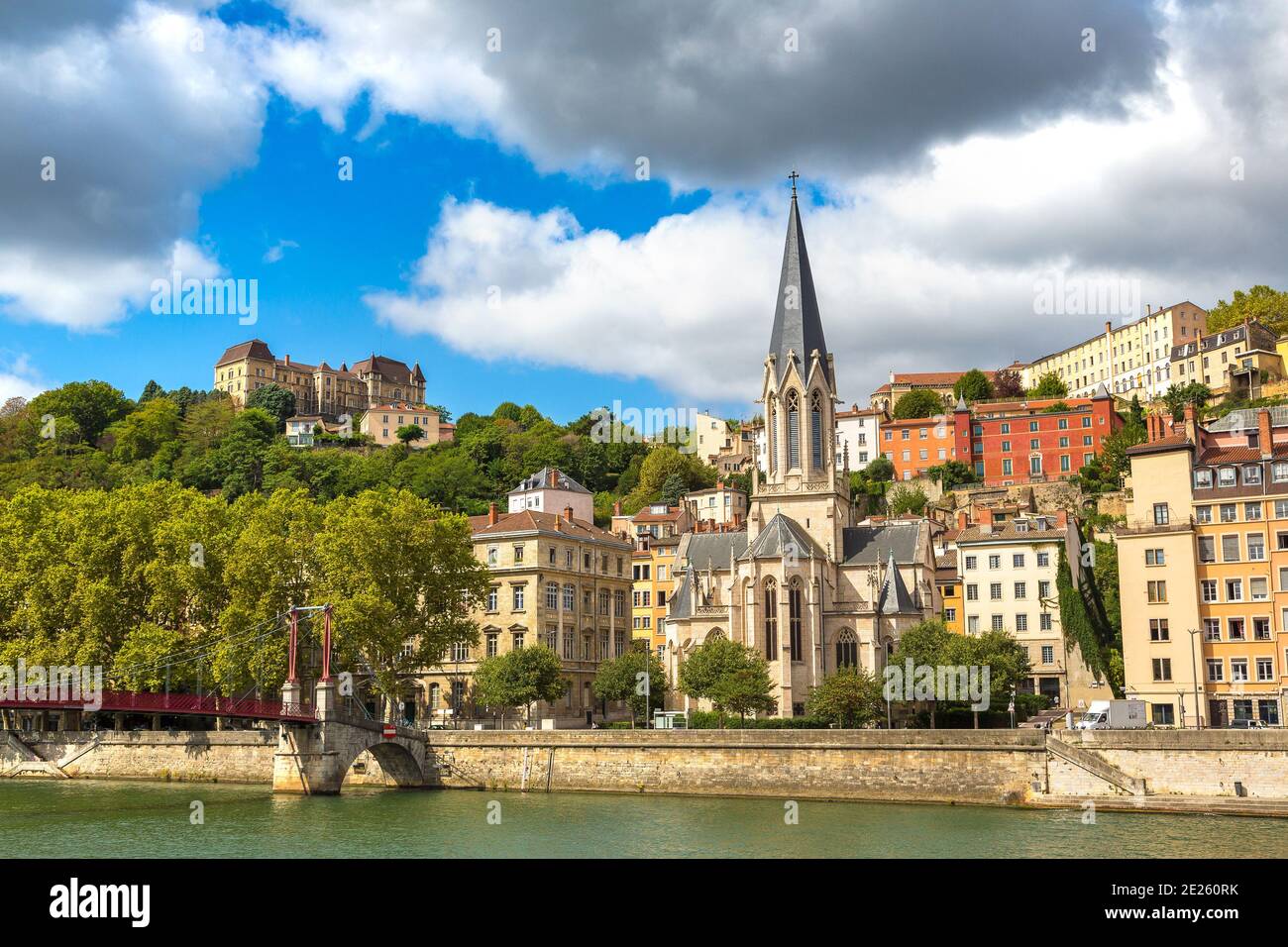 Cityscape of Lyon, France in a beautiful summer day Stock Photo - Alamy