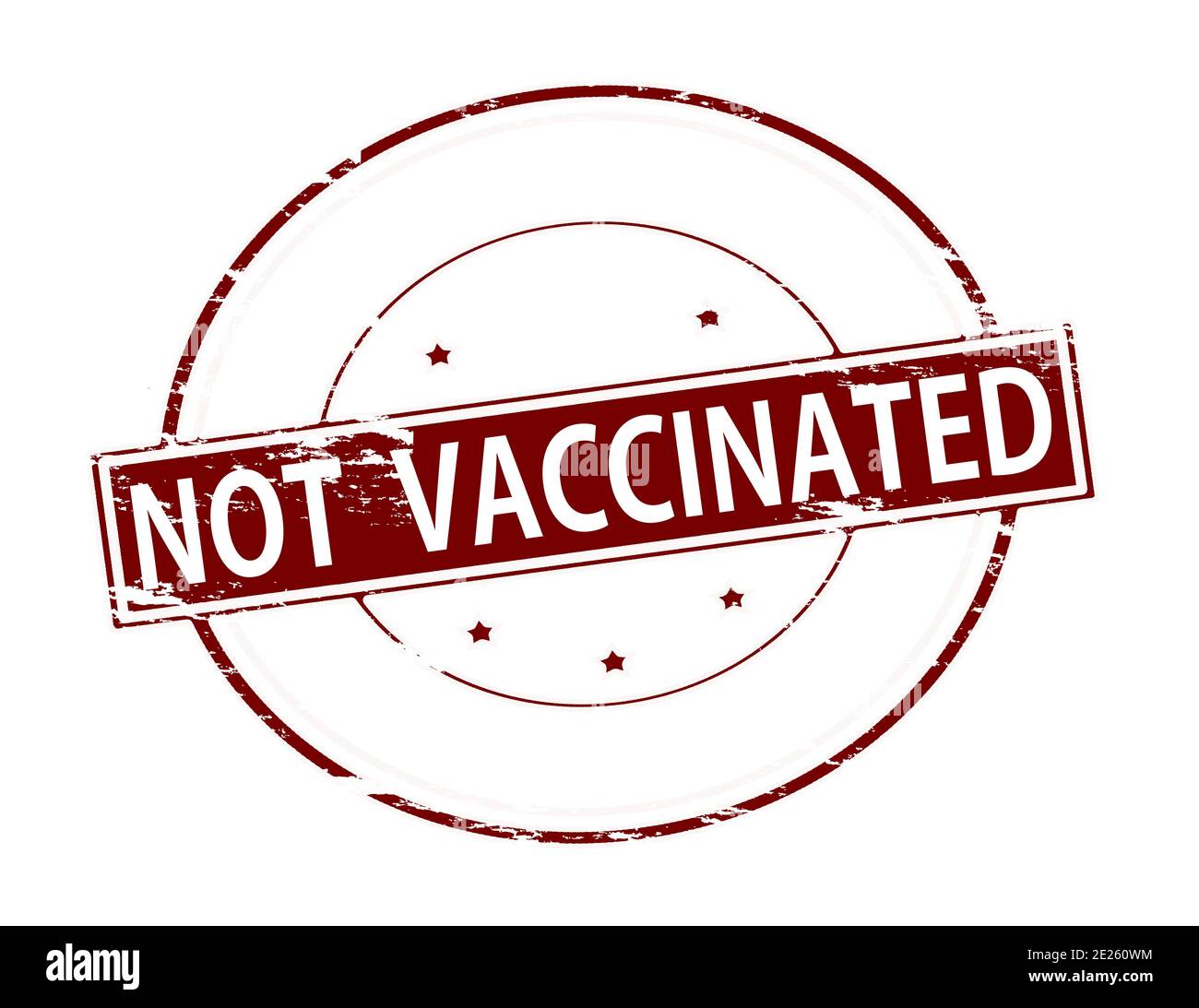 Rubber stamp with text not vaccinated inside, vector illustration Stock ...