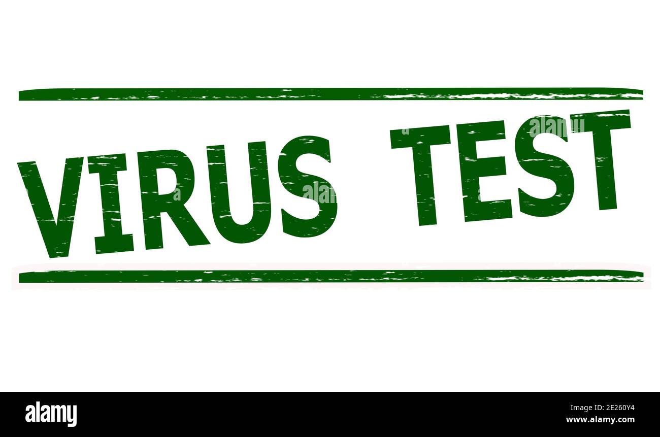 Rubber stamp with text virus test inside, vector illustration Stock ...
