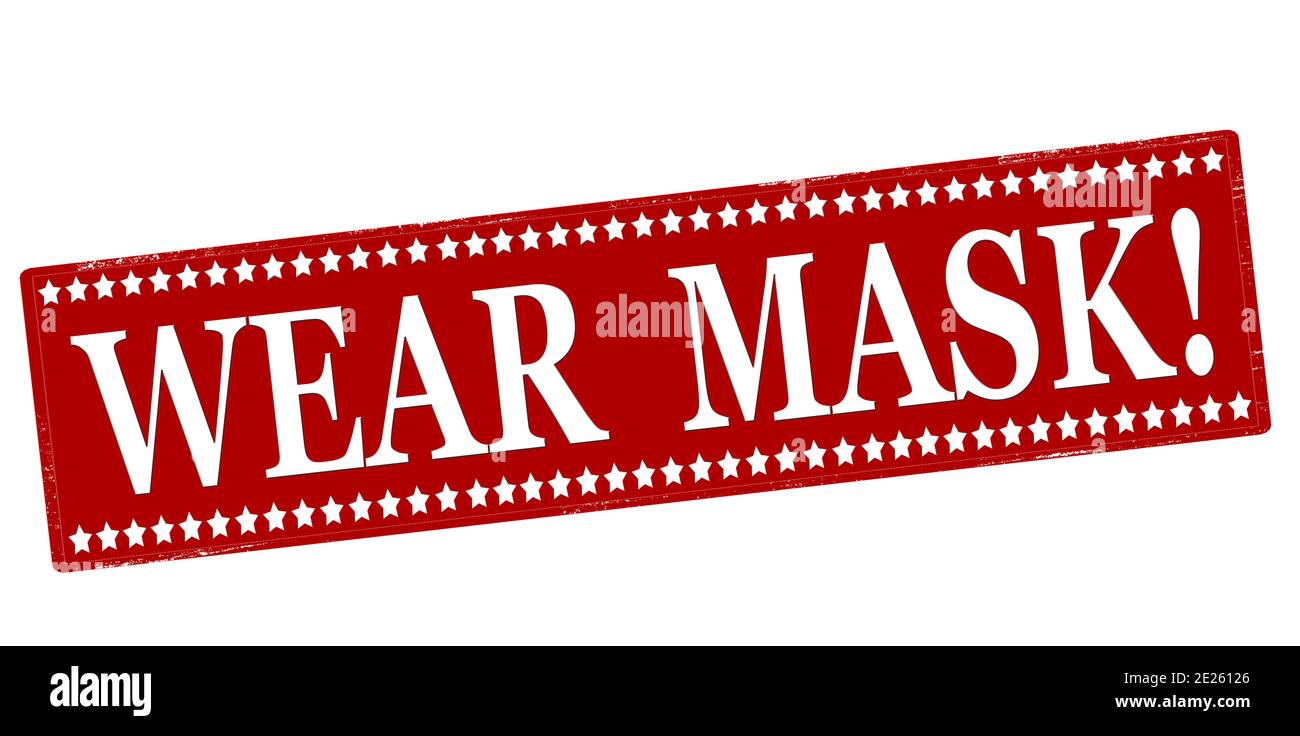 Rubber stamp with text wear mask inside, vector illustration Stock ...