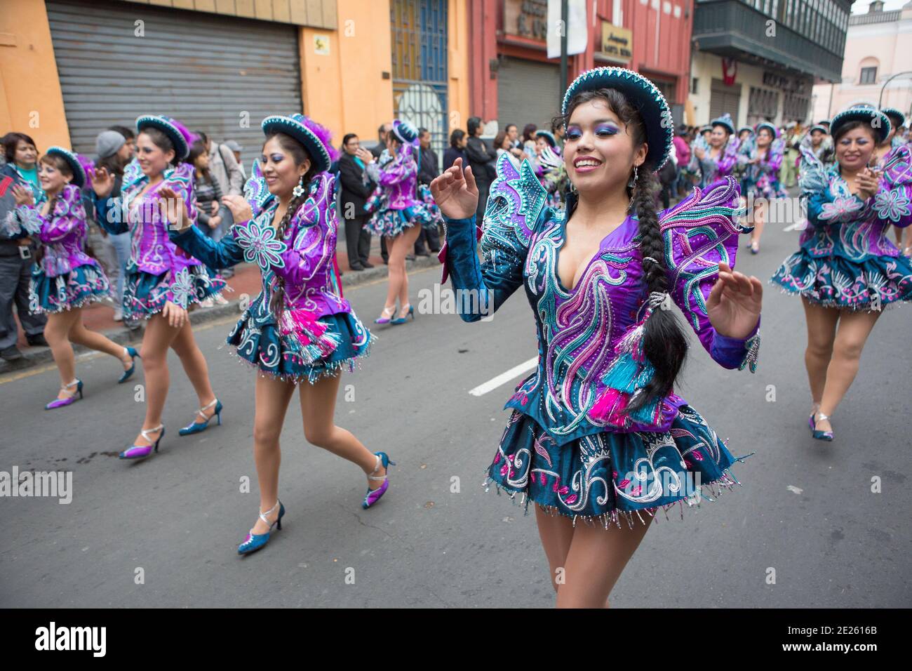 Lima Peru Dancers and musicians take part in a National Identity Parade ...
