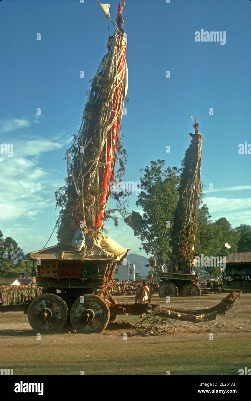 Crowds at the Machindranath Jatra chariot festival (Bunga Dyah ...