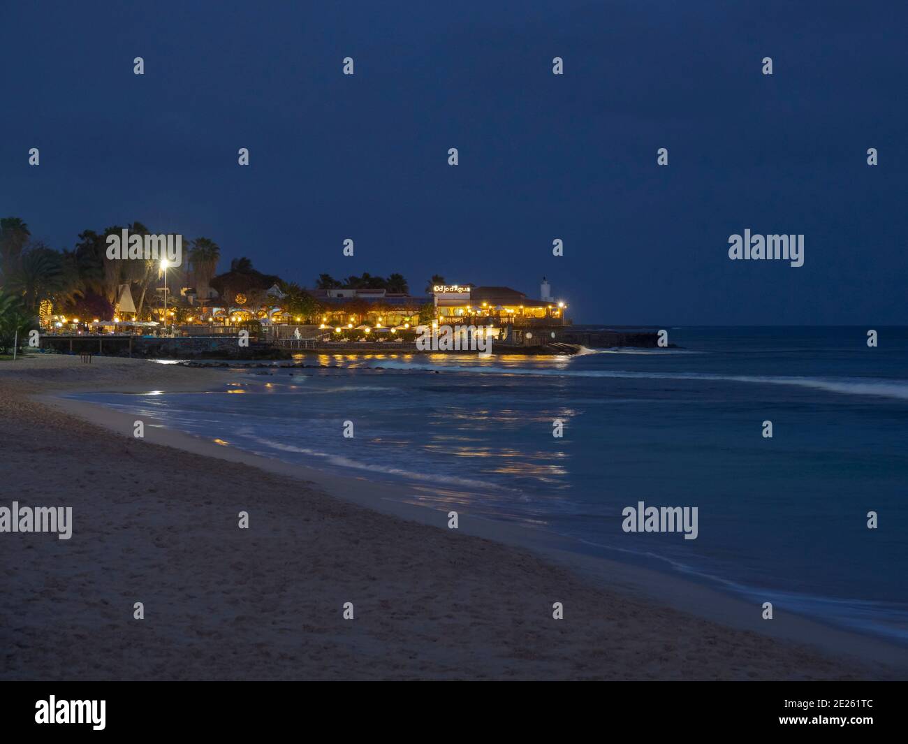 Beach Praia de Santa Maria. The island Sal, Cape Verde, an archipelago ...