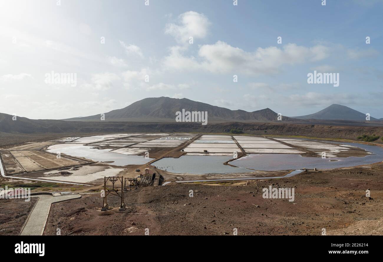 Salt vulcano near Pedra de Lume The island Sal, Cape Verde, an ...