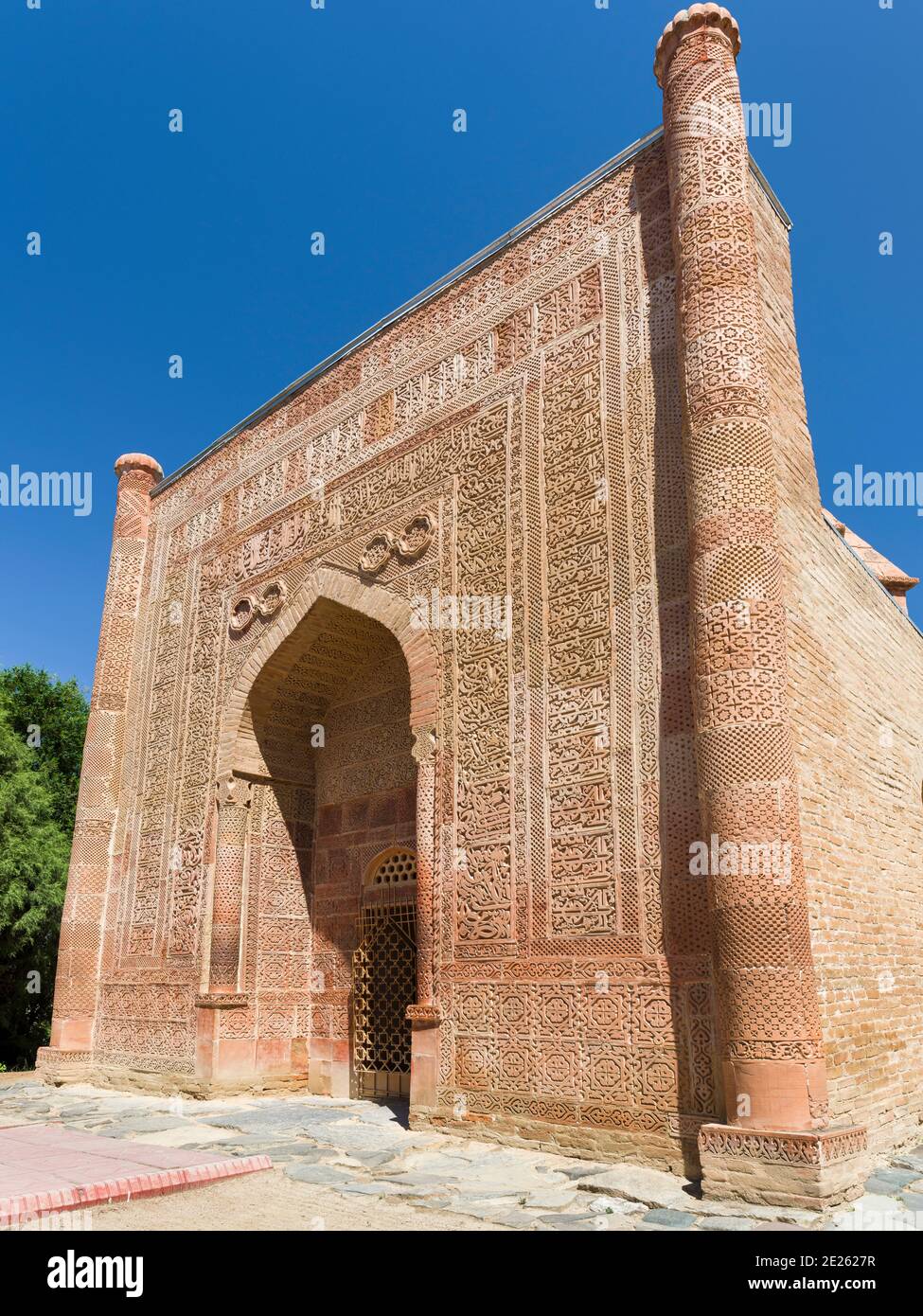 The tomb of Manas. Memorial Place Manas Ordo near Talas in the Tien ...