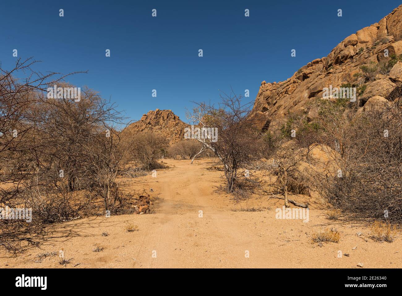 dirt road in a beautiful landscape, Namibia Stock Photo - Alamy