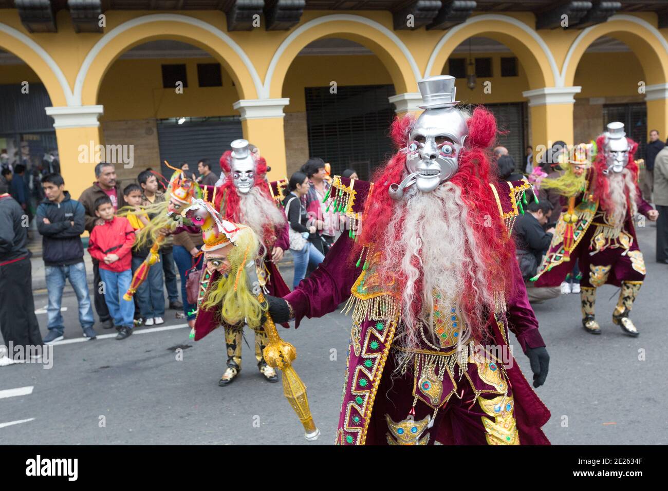 Lima Peru Dancers and musicians take part in a National Identity Parade ...