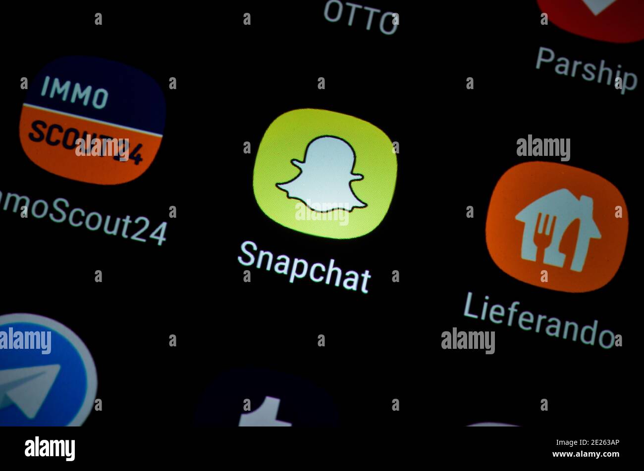 Smartphone, Display, App, Snapchat Stock Photo - Alamy