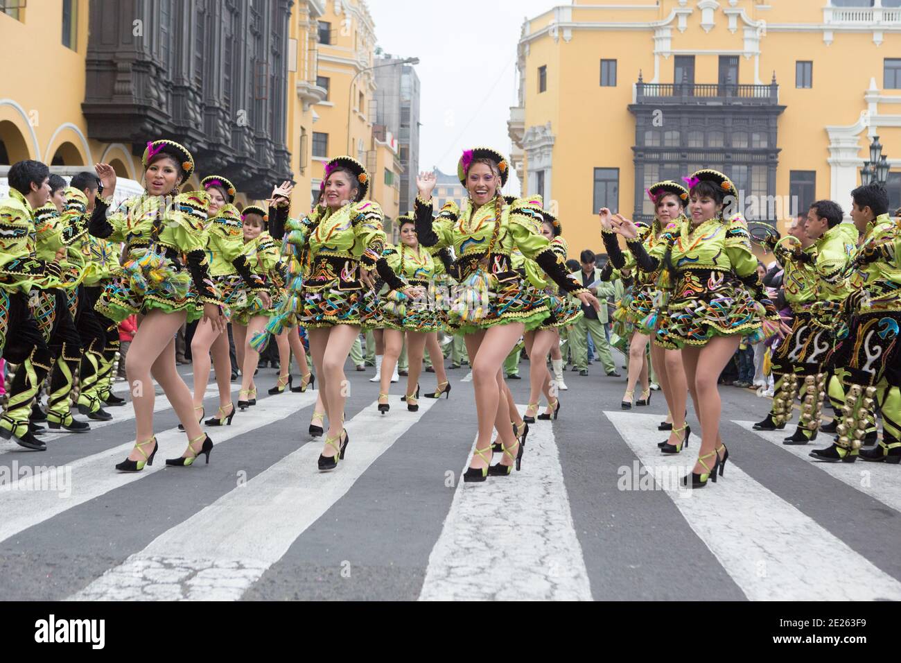 Lima Peru Dancers and musicians take part in a National Identity Parade ...