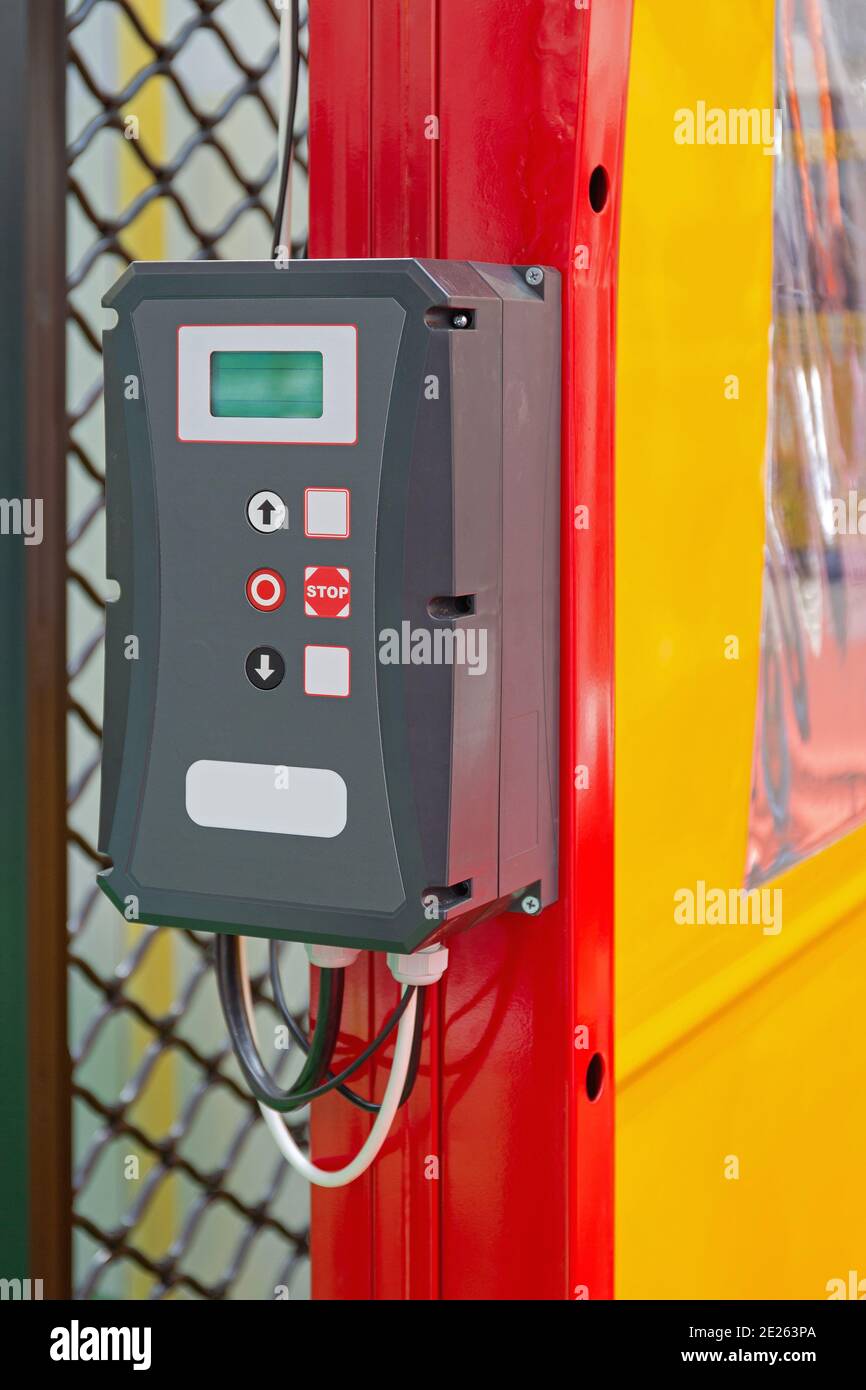 Control Box for Fast Door at Warehouse Industrial Building Stock Photo ...