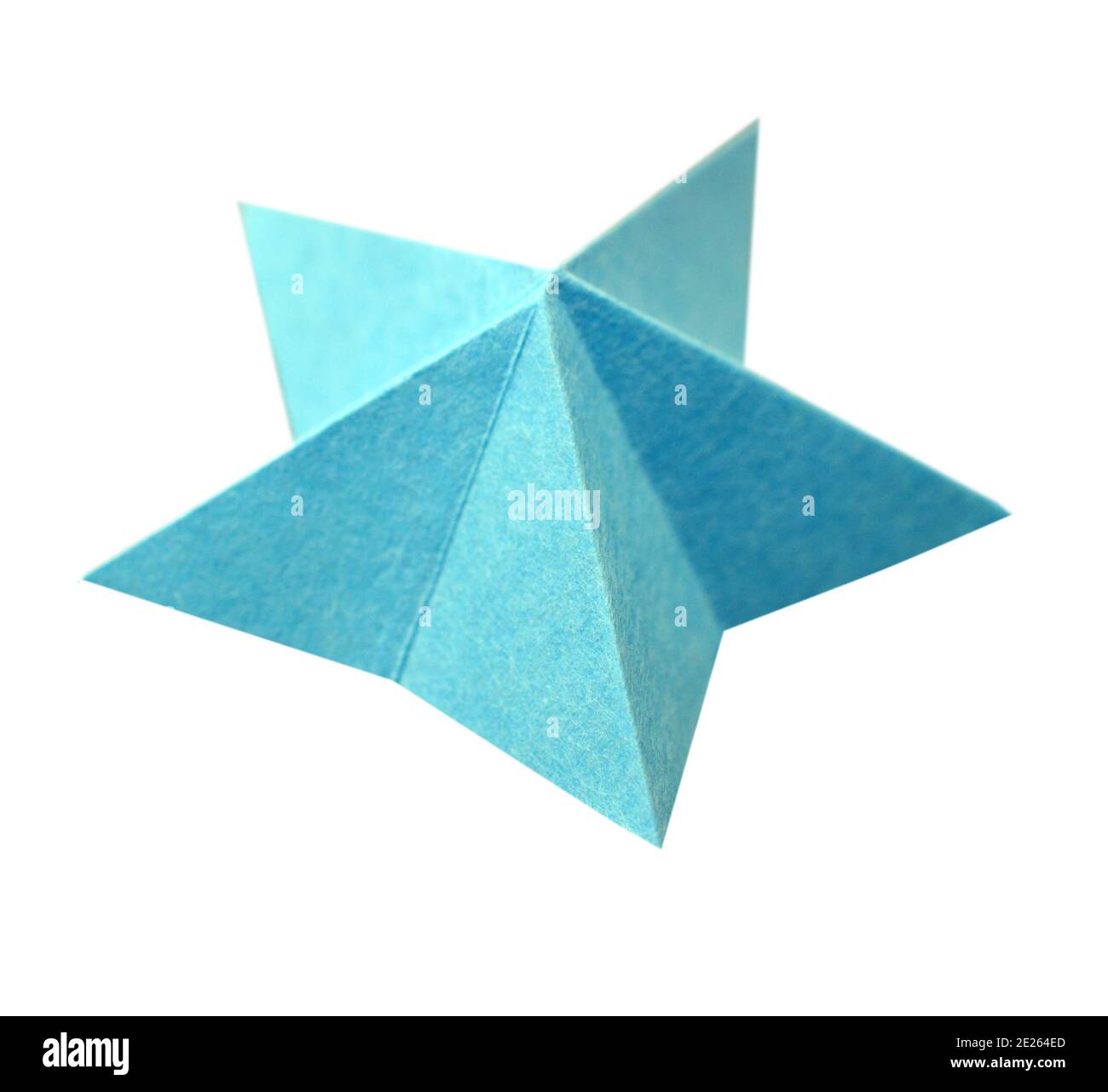 A folded blue paper star Stock Photo - Alamy