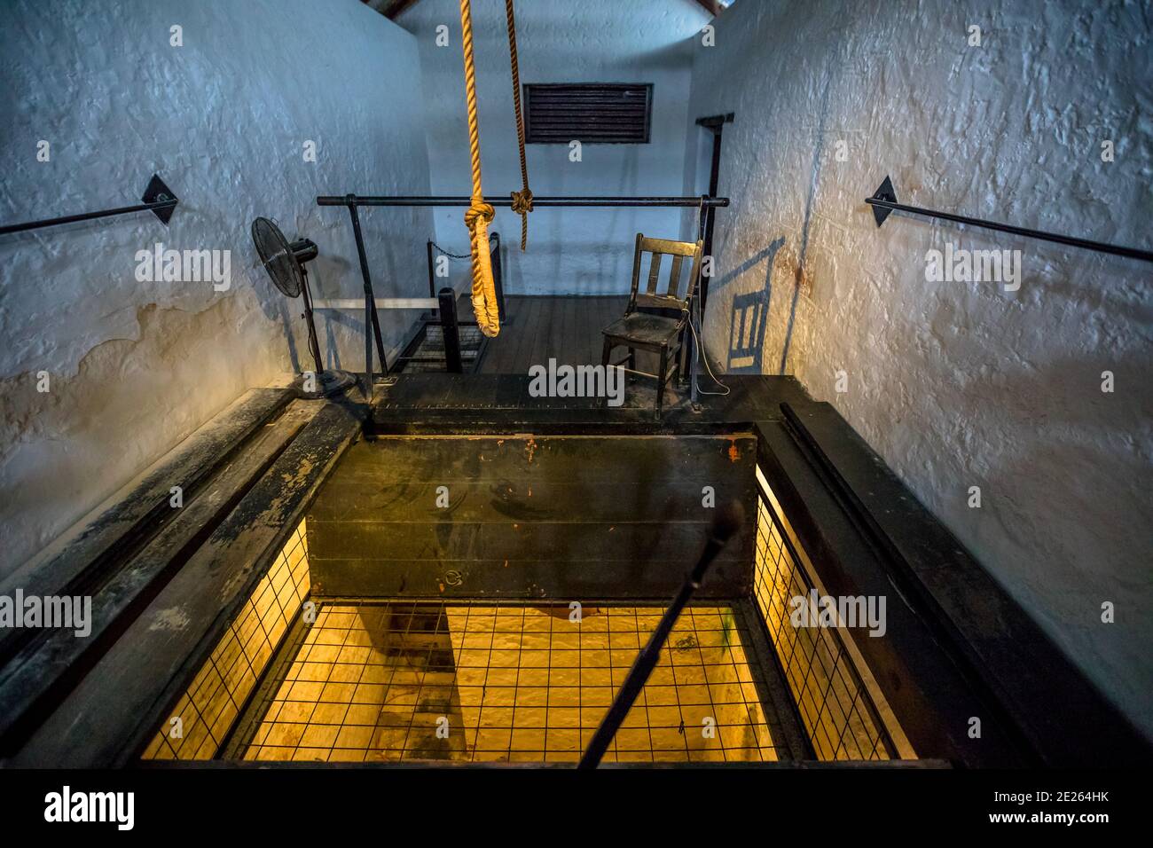 Fremantle, Western Australia - Jan 5, 2018: execution chamber with cord ...