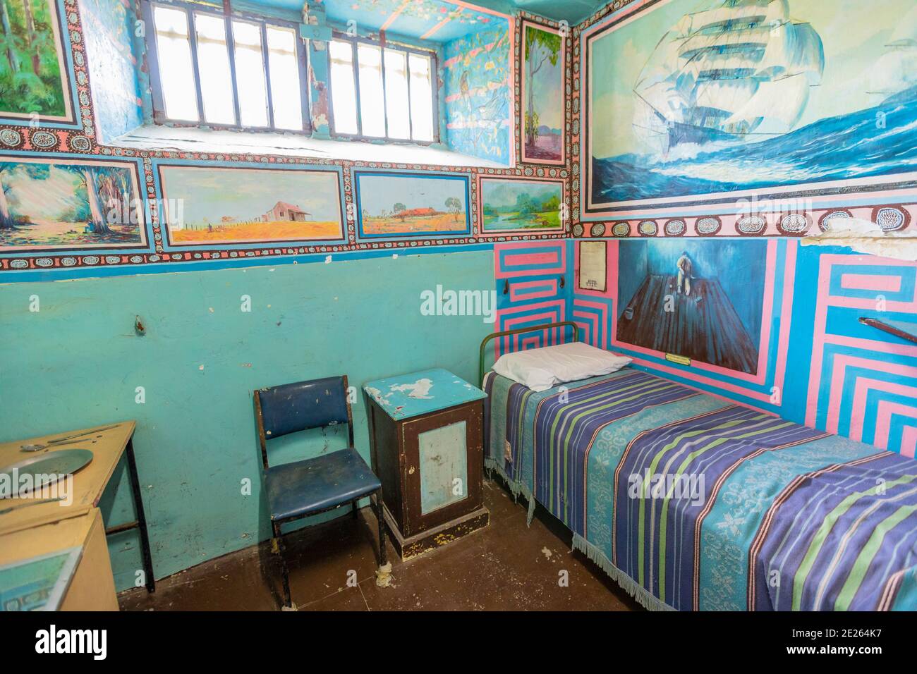 Fremantle, Western Australia - Jan 5, 2018: single cell with bed and ...