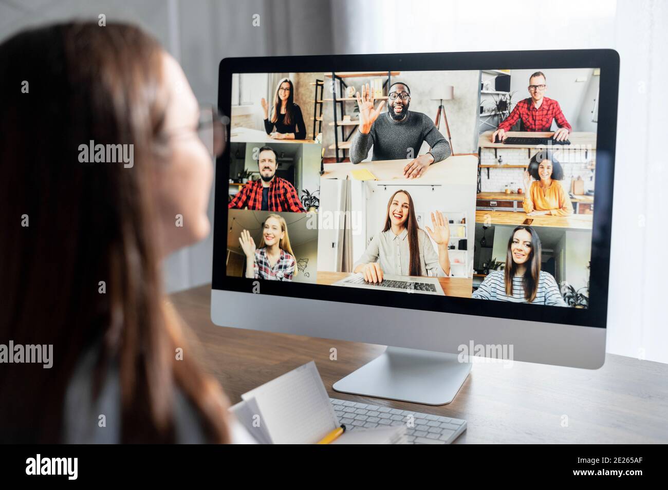 Zoom screen laptop hi-res stock photography and images - Alamy