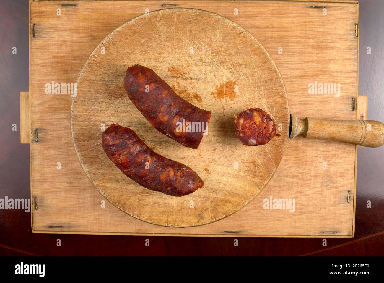Iberian chorizo sliced hi-res stock photography and images - Alamy