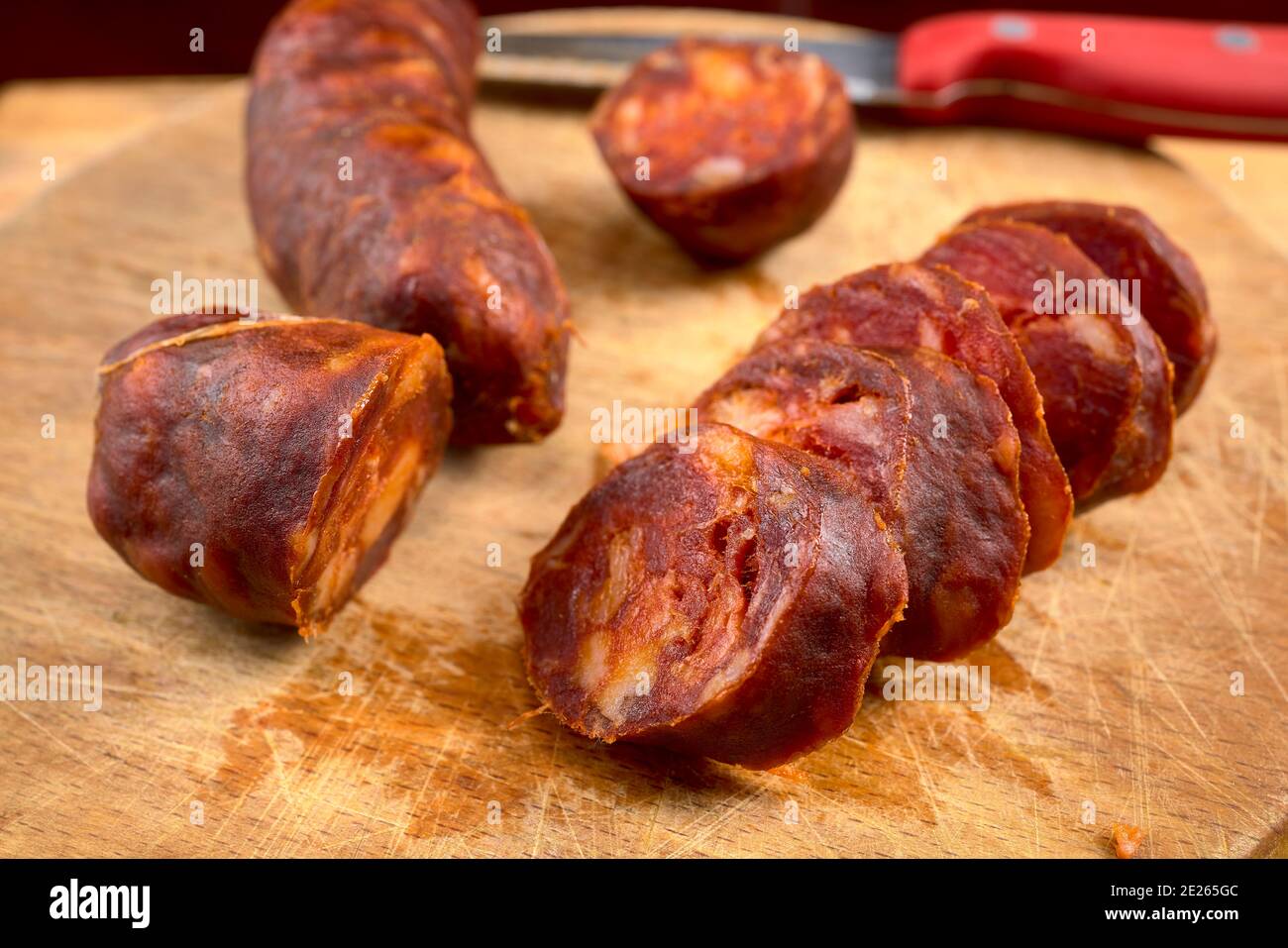 Iberian chorizo sliced hi-res stock photography and images - Alamy