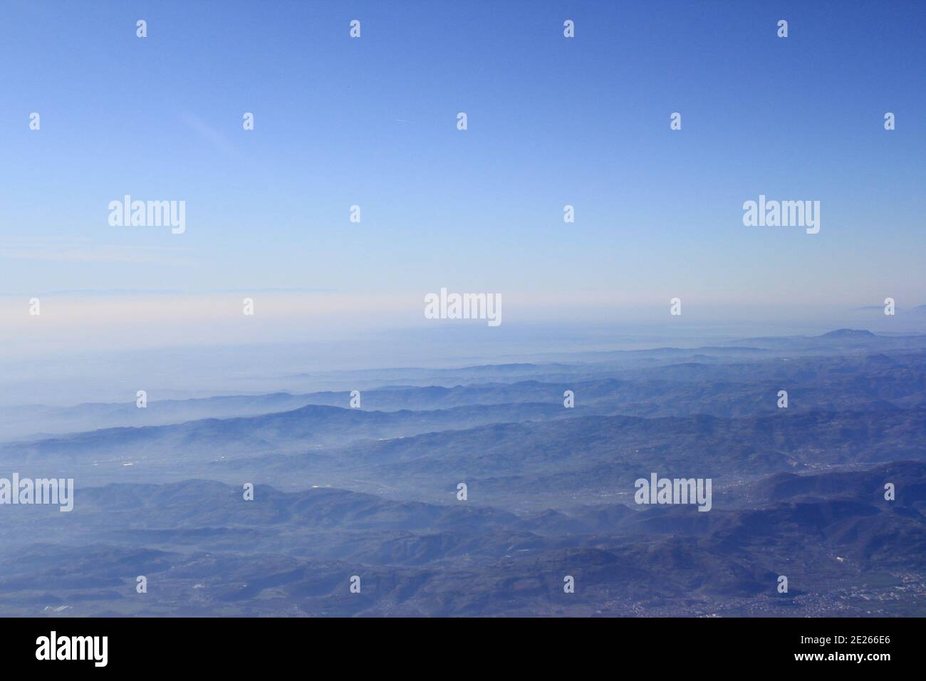 view over the alps out of a plane window Stock Photo - Alamy