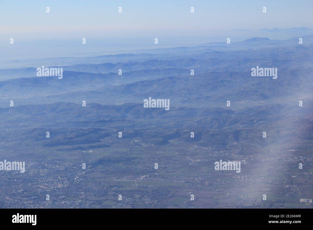 view over the alps out of a plane window Stock Photo - Alamy