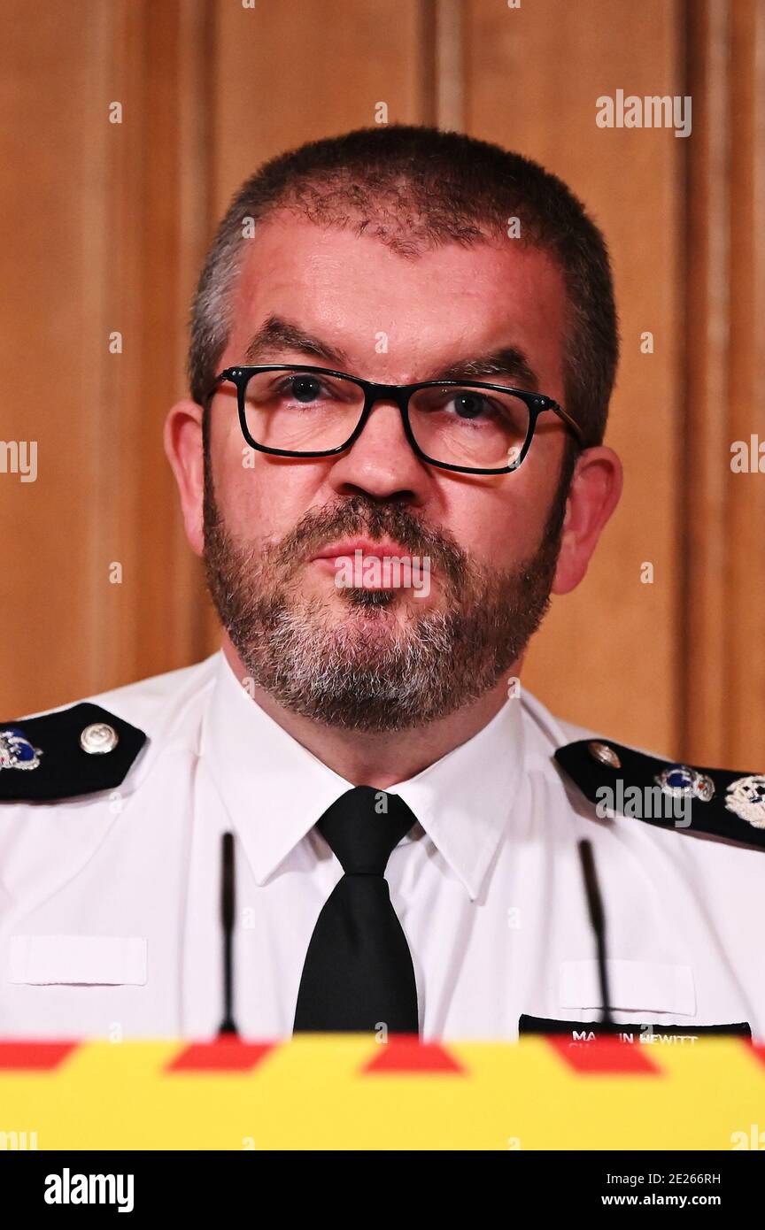 Martin Hewitt, Chair of the National Police Chief's Council, during a ...
