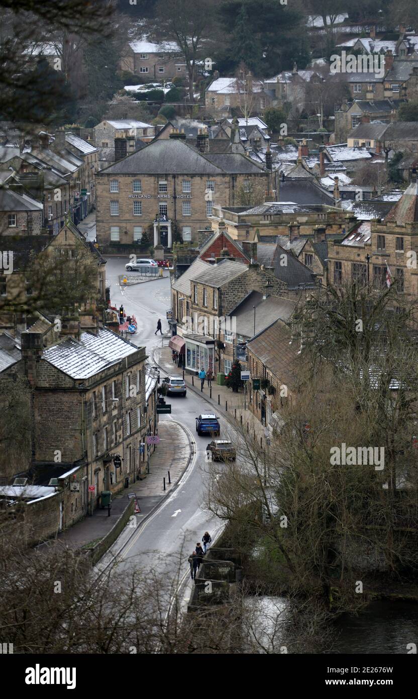 Market town of Bakewell in the Peak District National Park Stock Photo ...