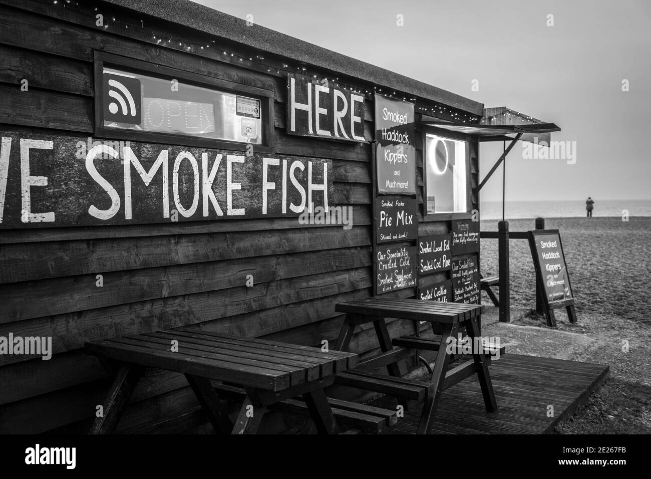 shop on beach at Aldeburgh Stock Photo - Alamy