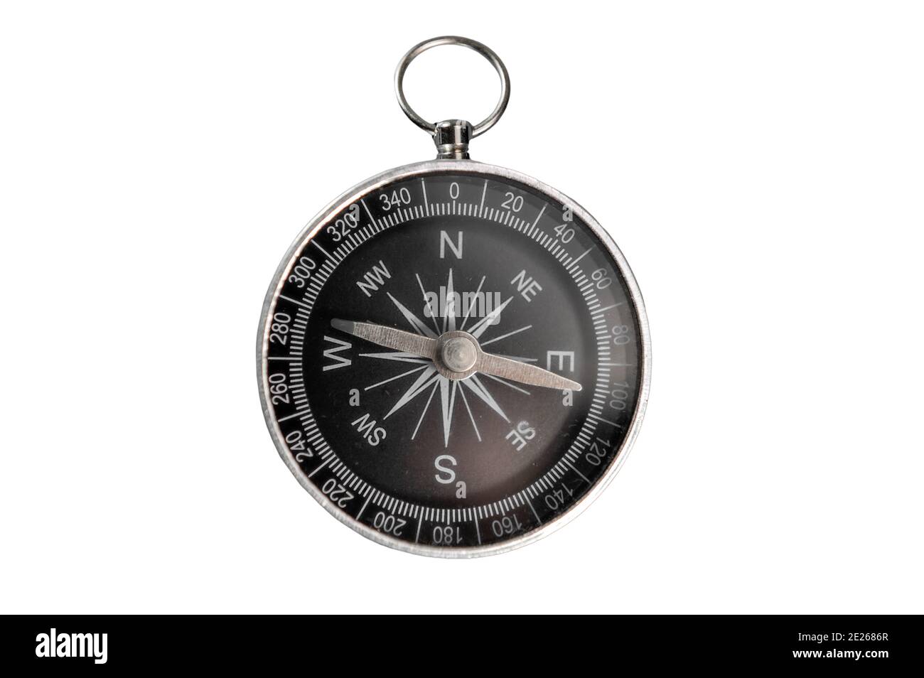 Compass close-up isolated on white background. Direction concept Stock ...