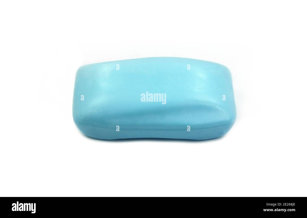 Bar Of blue Soap, Isolated, Single Object. Soap bar isolated on the ...