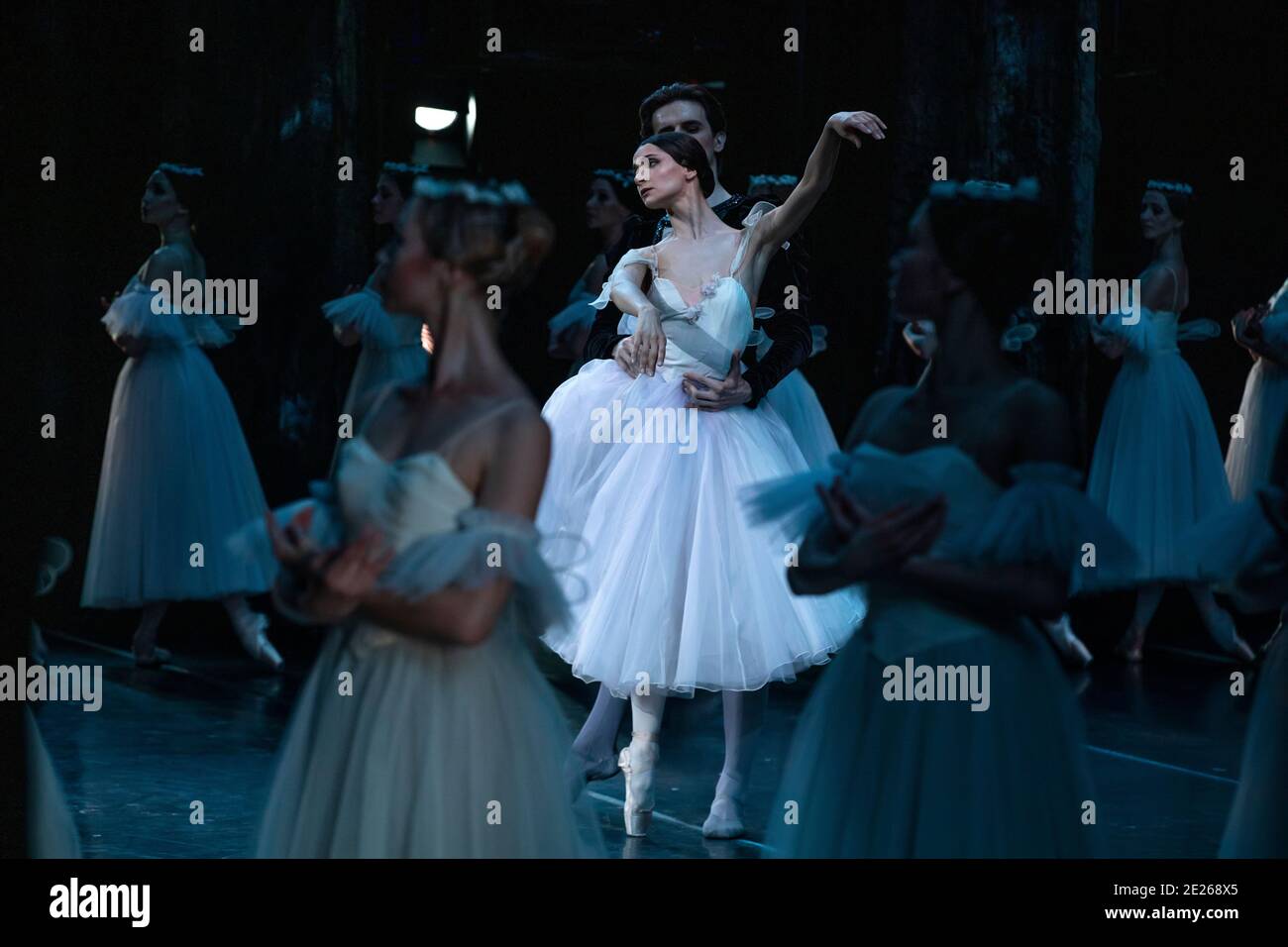 Moscow, Russia. 28th of May, 2018 Principal dancer Oksana Kardash (in Center) of the ...
