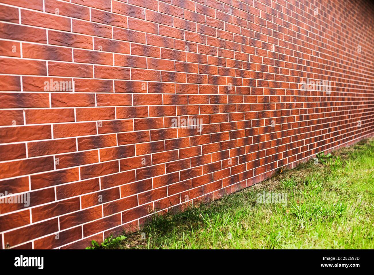 Red brick wall background - mocap label space Stock Photo - Alamy