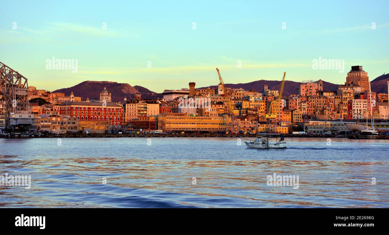 Panorama center genoa sea hi-res stock photography and images - Alamy