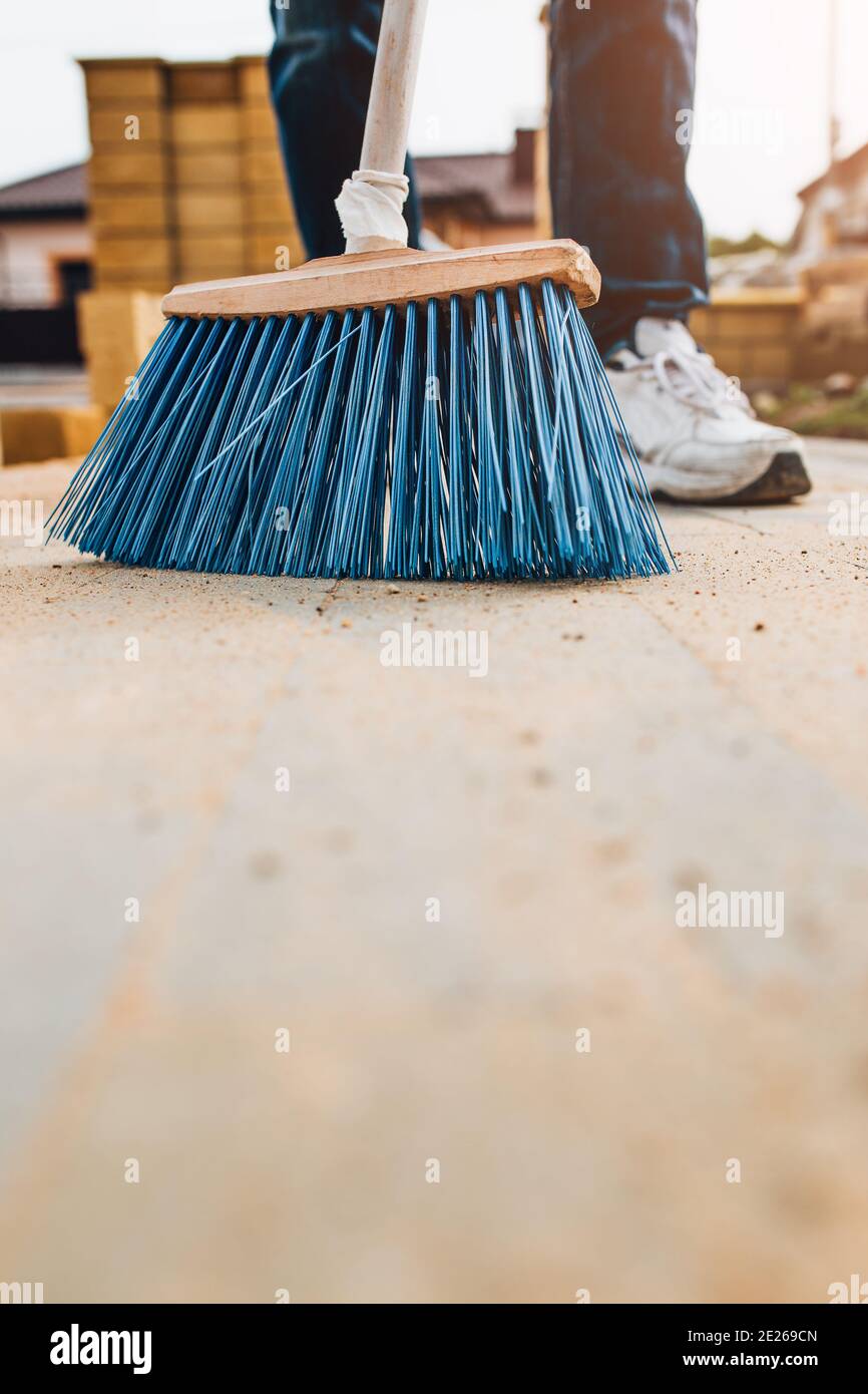 A dry mixture of sand and cement for strengthening the base for laying ...